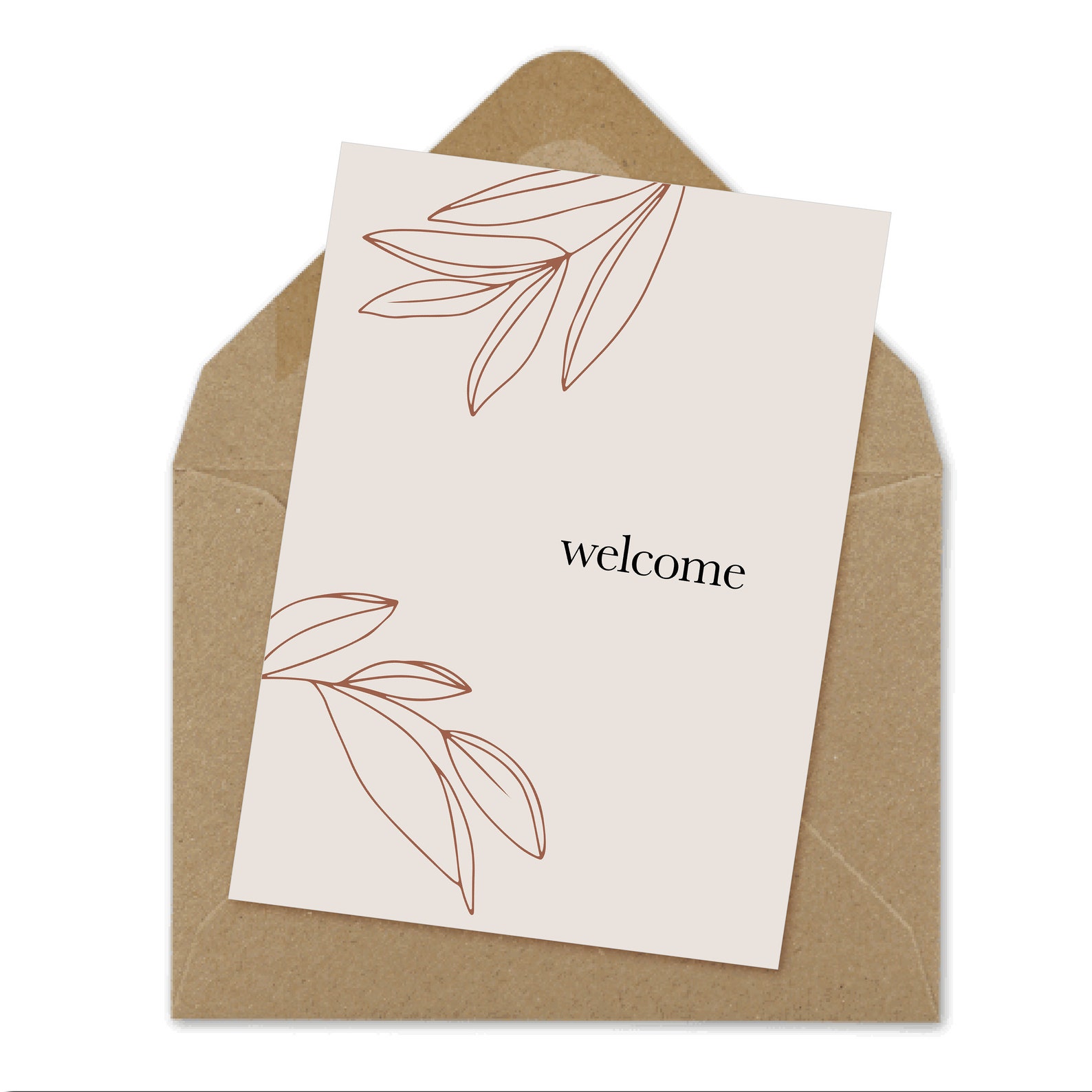 Welcome Card, Printable Card, Print at Home, Greeting Card, Printable ...