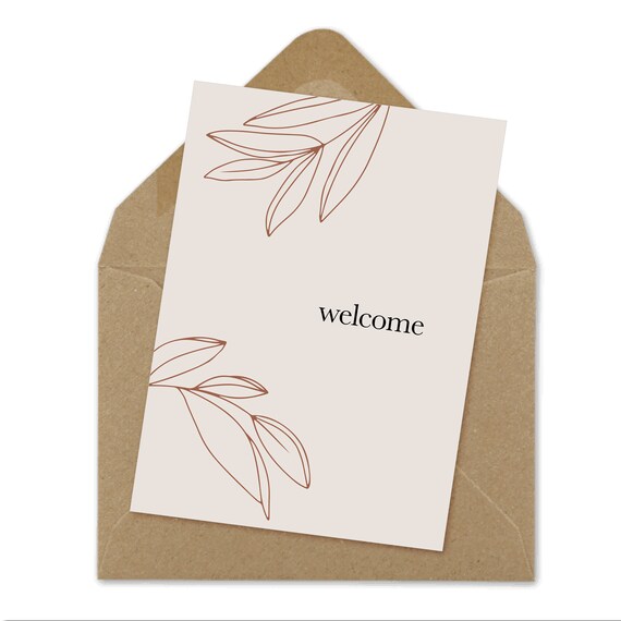 Welcome Card Printable Card Print at Home Greeting Card - Etsy