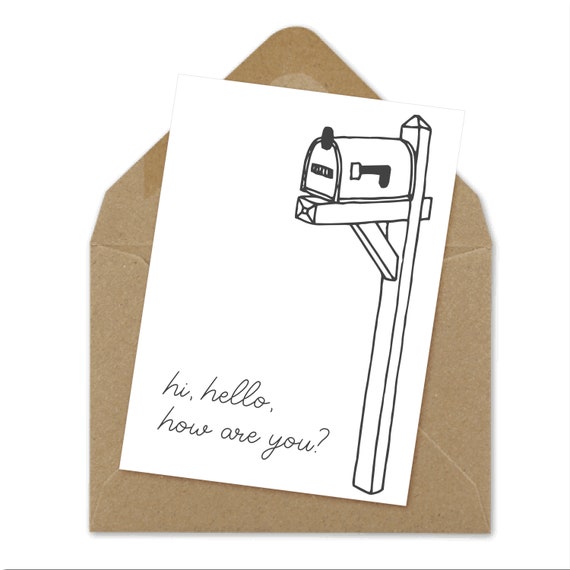Hi Thinking of You Instant Print Card Print at Home | Etsy