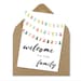 Welcome to the Family *vertical* Card | Printable Welcome - Etsy
