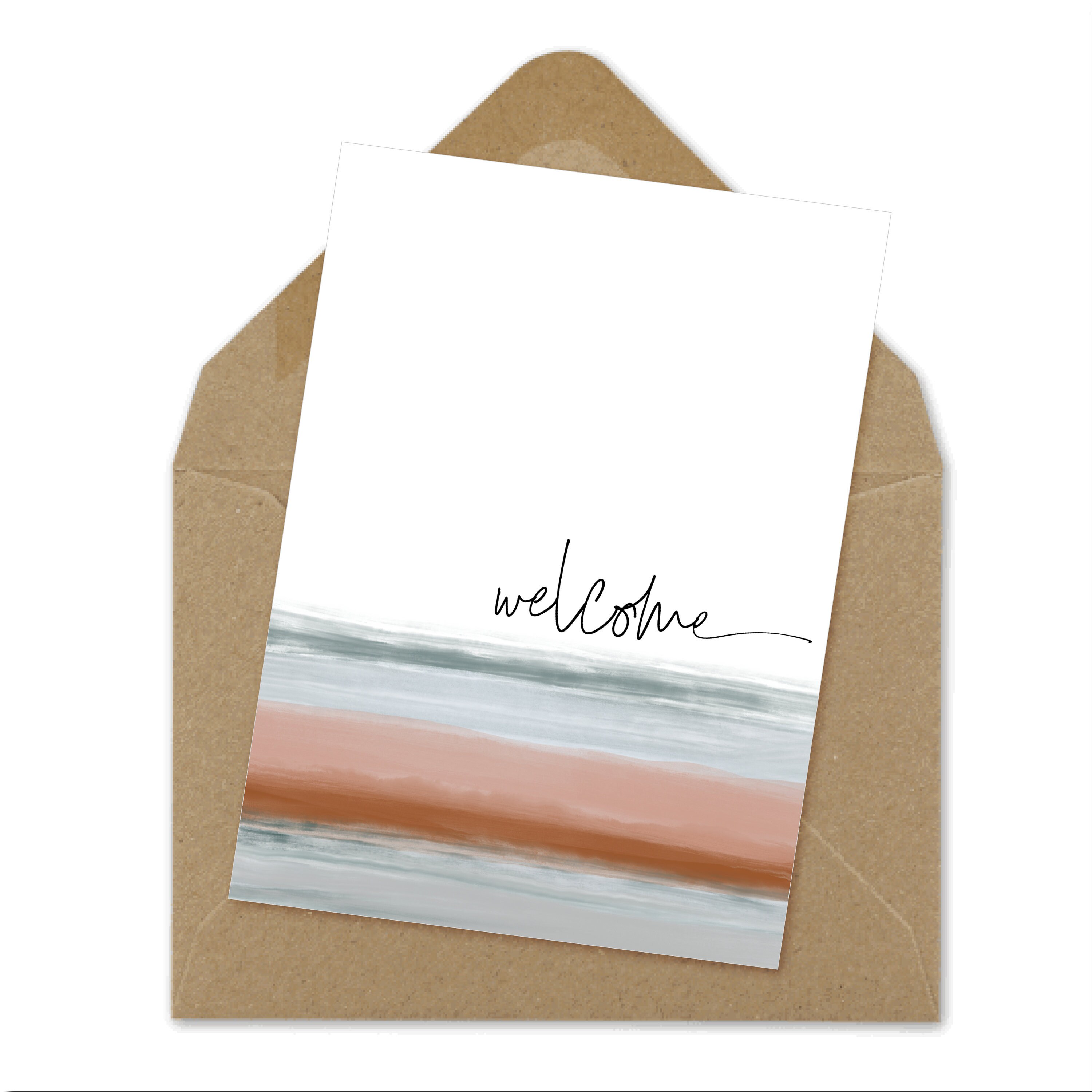 Welcome Card Printable Card Print At Home Greeting Card Etsy UK
