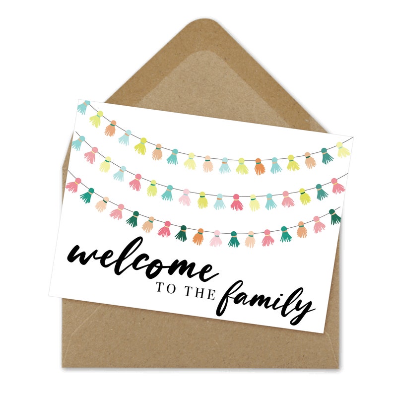 Welcome to the Family Card A6 - Etsy