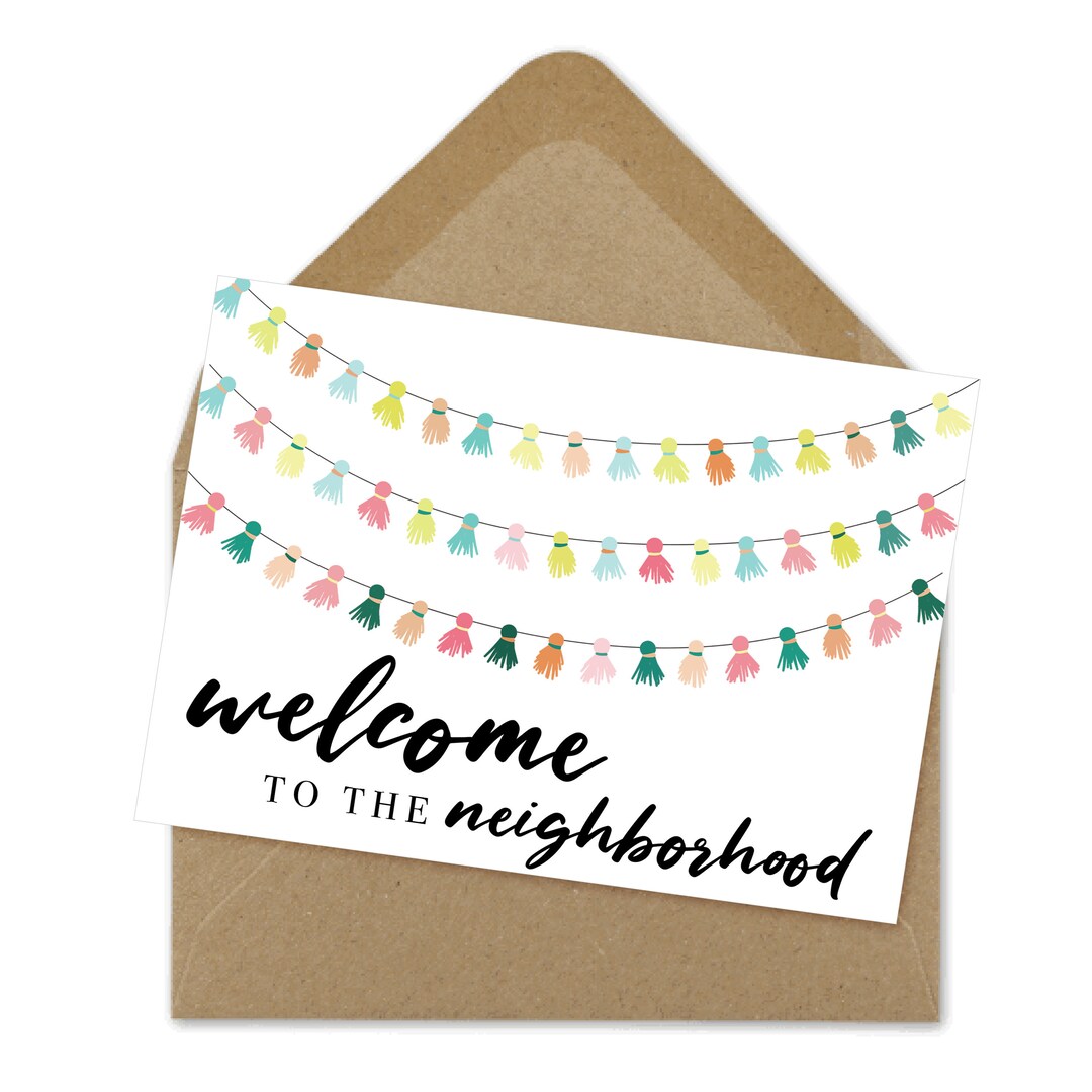 Welcome to the Neighborhood Printable Card, Neighbor Card, Neighborhood ...
