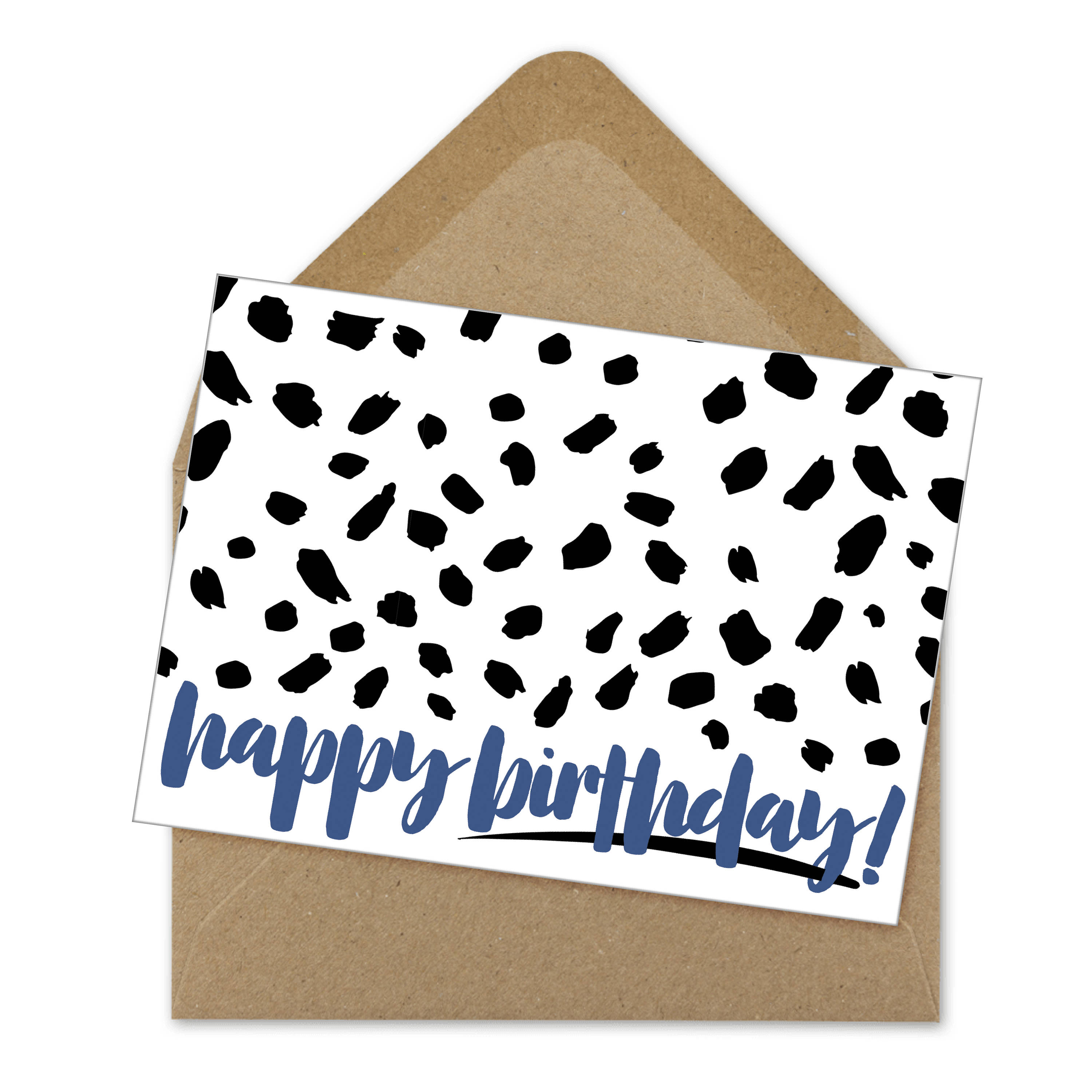 Happy Birthday Blue Card Printable Birthday Card A6 - Etsy