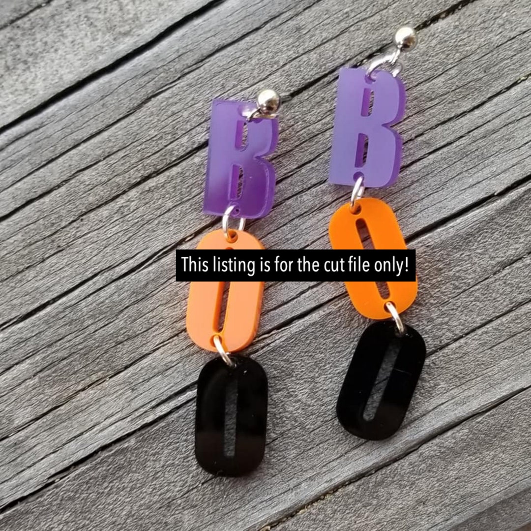 BOO Earrings SVG - This is for the FILE Only! - Laser Earring File ...