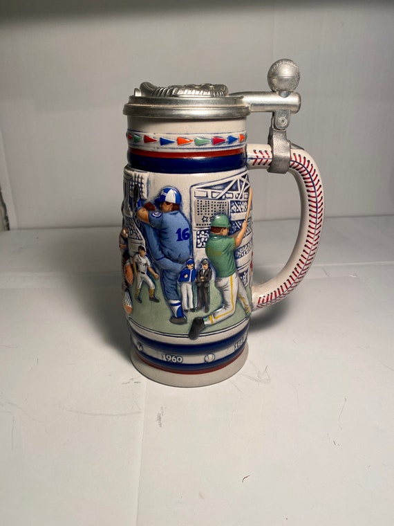 Vintage Great American Baseball Beer Stein With Lid Made by - Etsy