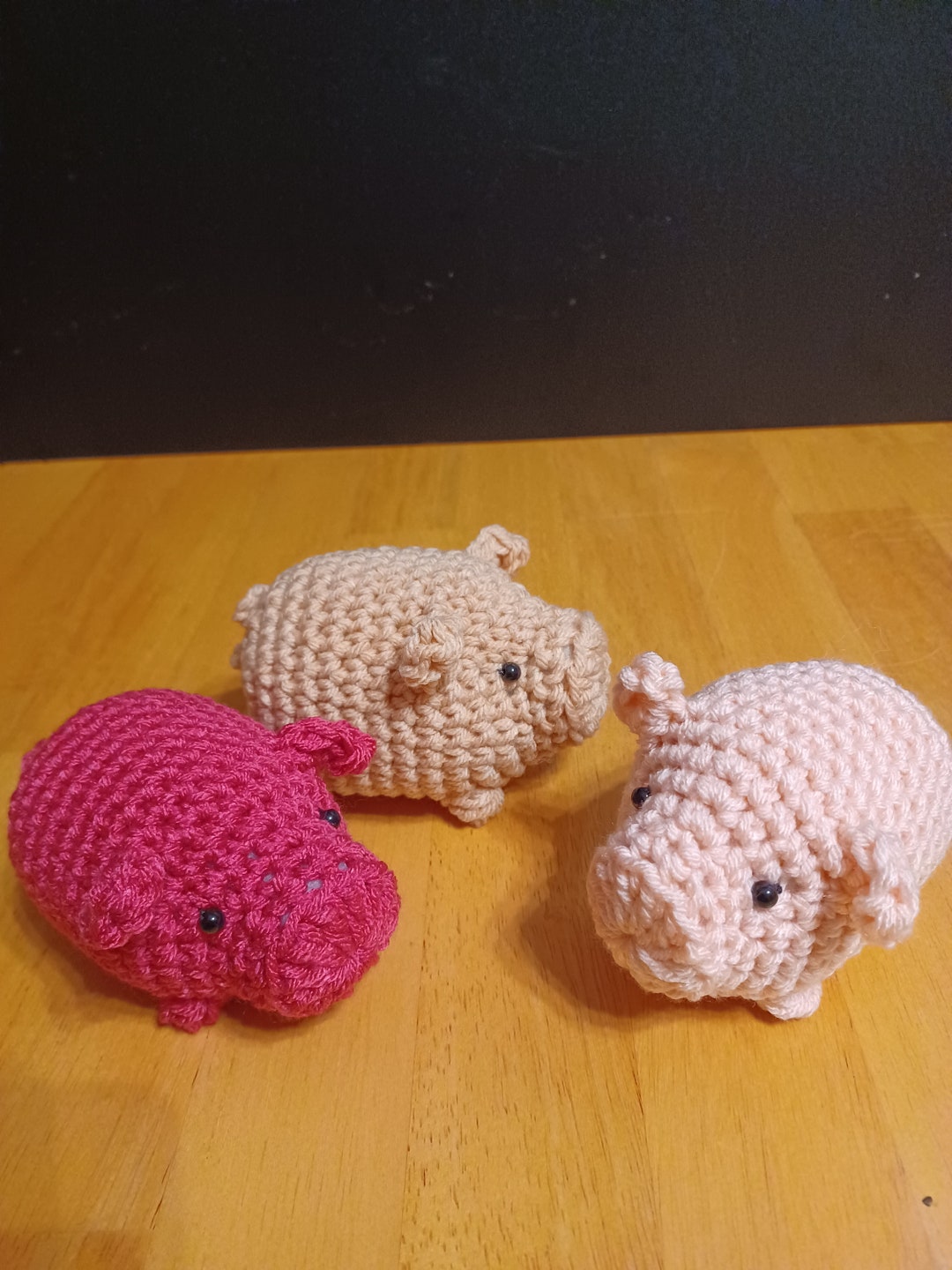 Tiny Crochet Pig - Etsy