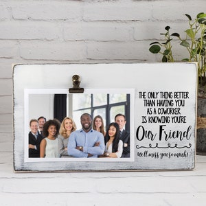 Coworker Gift, Friend and Colleague Wooden Photo Frame, Personalized ...