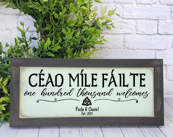 Irish Welcome Slate Sign -porch Welcome Sign - Irish Hand Made Slate ...