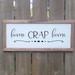 Home Crap Home Farmhouse Wooden Sign, Funny Framed Sign, Sarcastic Home ...