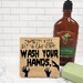 Halloween Wash Your Hands Wood Sign, Restroom Zombies Kill so Can Germs ...