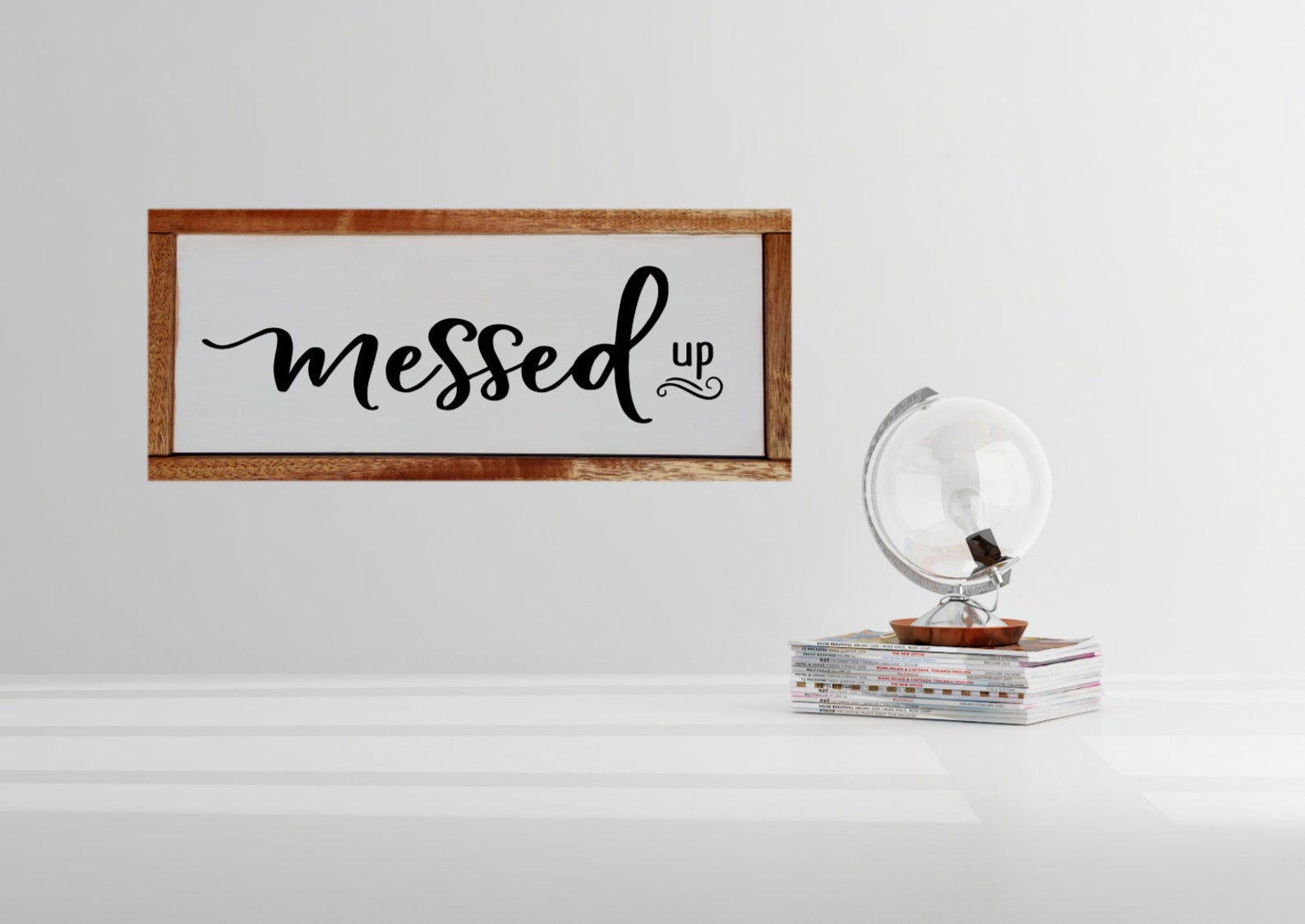 Messed up Farmhouse Style Wood Sign Funny Framed Wooden Sign | Etsy