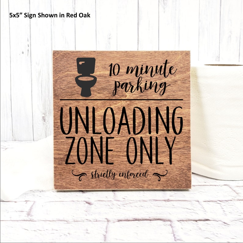 Restroom Time Limit Wood Sign Funny Bathroom Decoration - Etsy