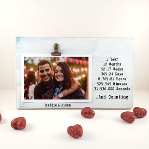 1st Year and Counting Picture Frame, Personalized Photo Holder, One ...