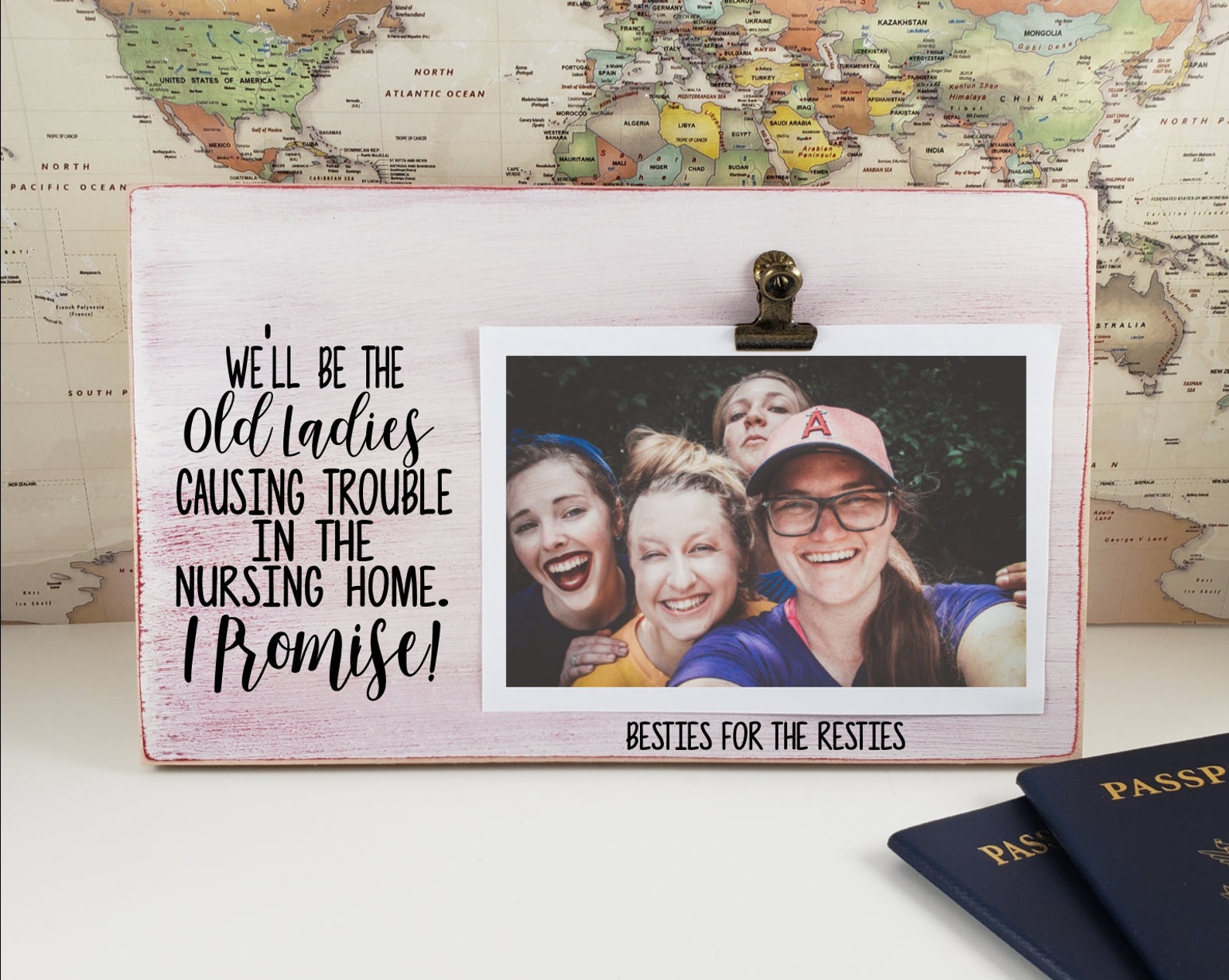 Personalized Best Friends Frame, Custom Funny Wood Picture Frame, We'll ...