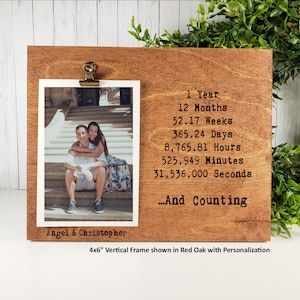 1st Year and Counting Picture Frame, Personalized Photo Holder, One ...
