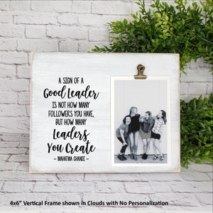 Gift for Boss, Good Leaders Create Leaders Personalized Picture Frame ...
