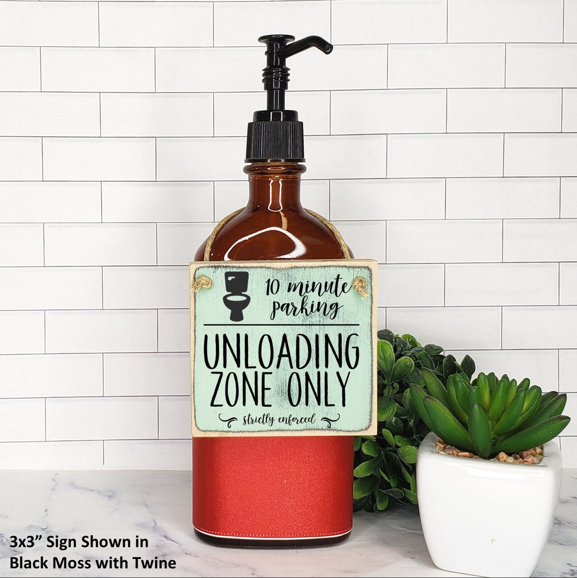 Restroom Time Limit Wood Sign Funny Bathroom Decoration | Etsy