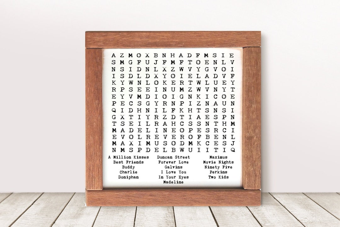 Anniversary Gift for Parents, Gift From Group, Custom Family Word ...