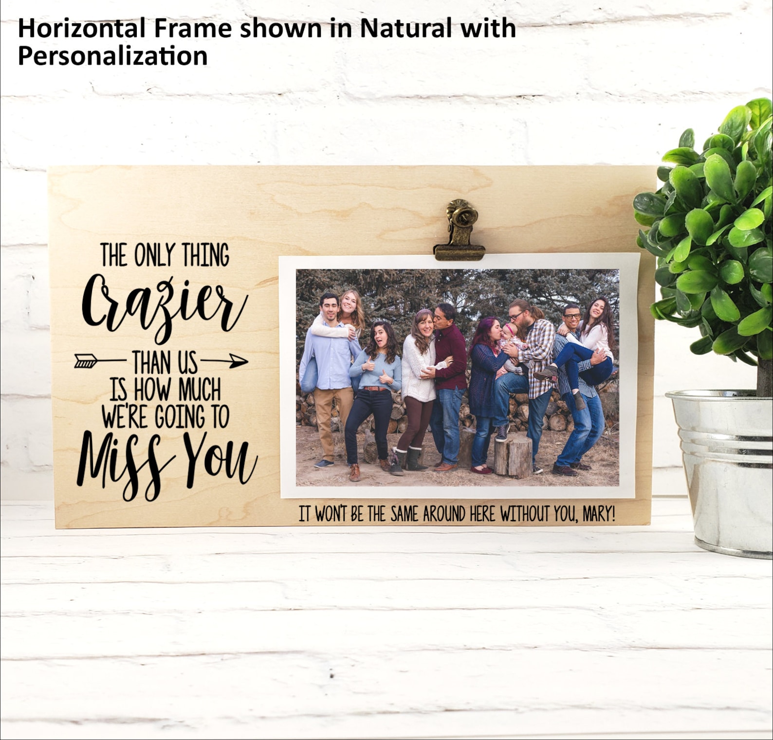 Going Away Gift, We Will Miss You Personalized Frame, Boss Leaving ...
