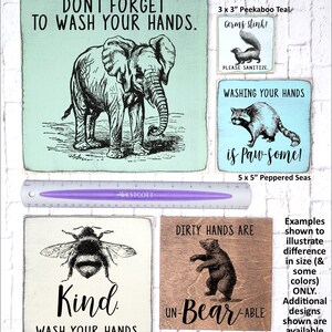 Germs Stink Please Sanitize Wooden Sign, Skunk Bathroom Mini Sign ...
