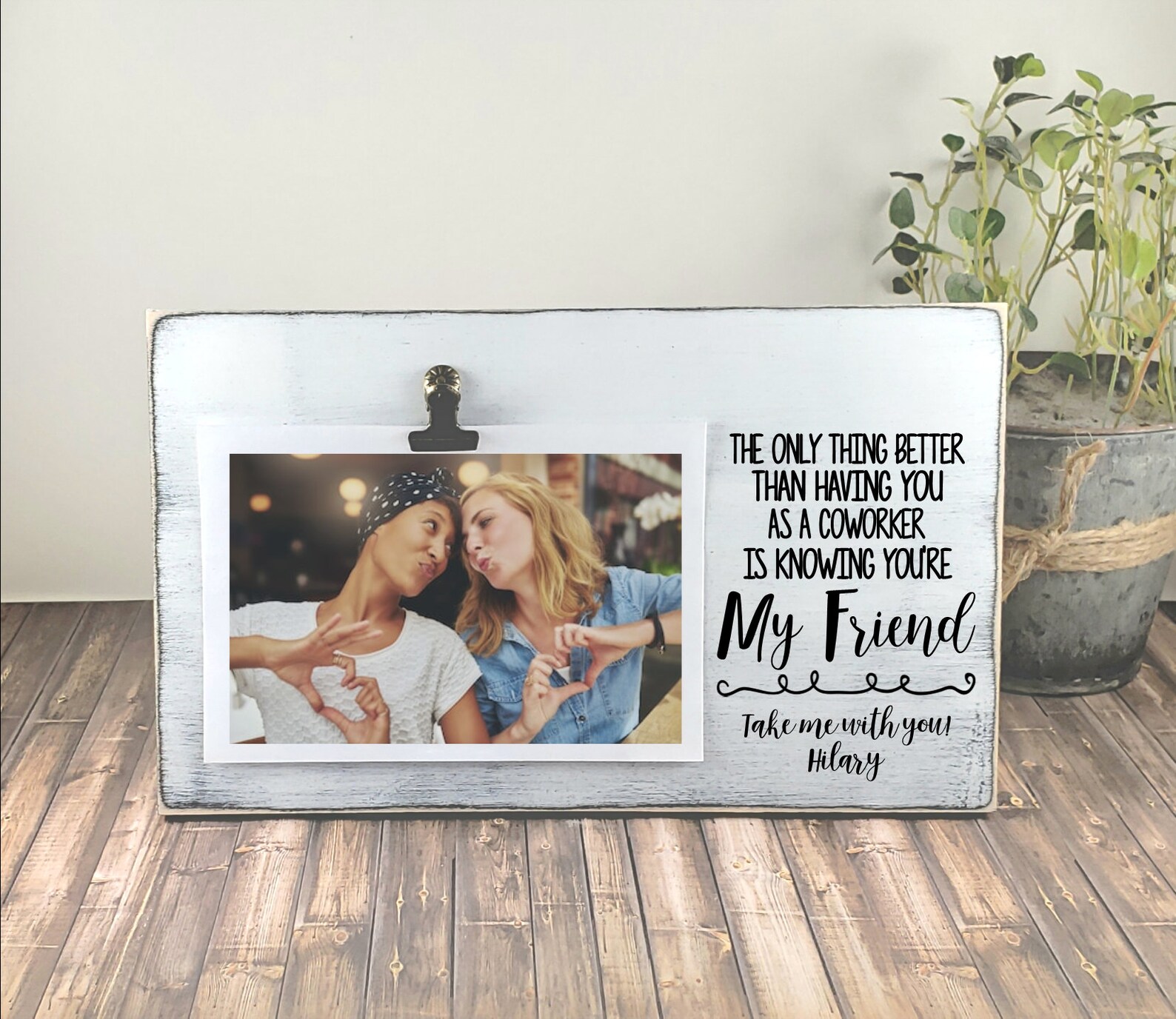 Coworker Gift Friend and Colleague Wooden Photo Frame - Etsy