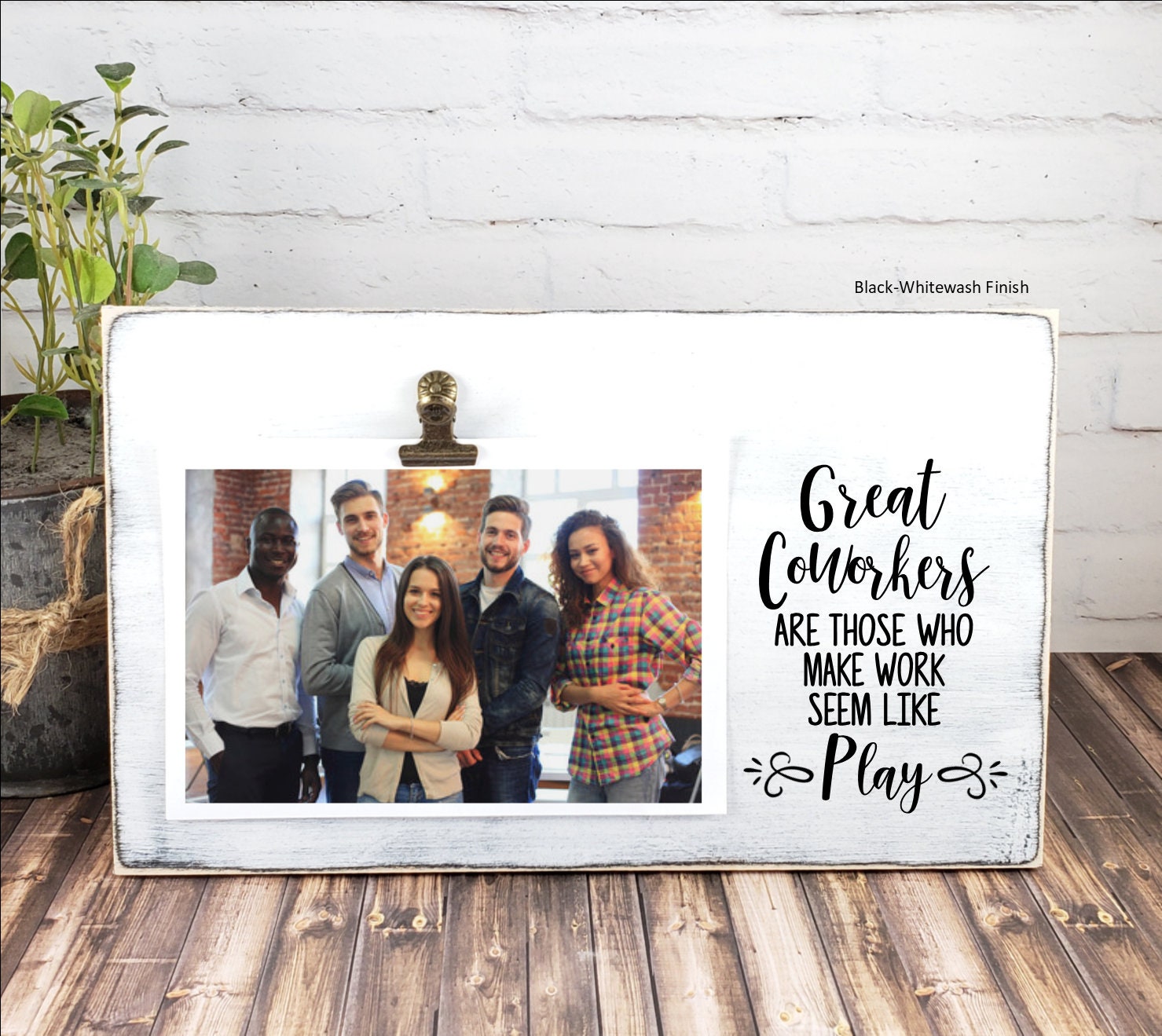 Great Coworkers Make Work Seem Like Play Wooden Personalized Photo ...