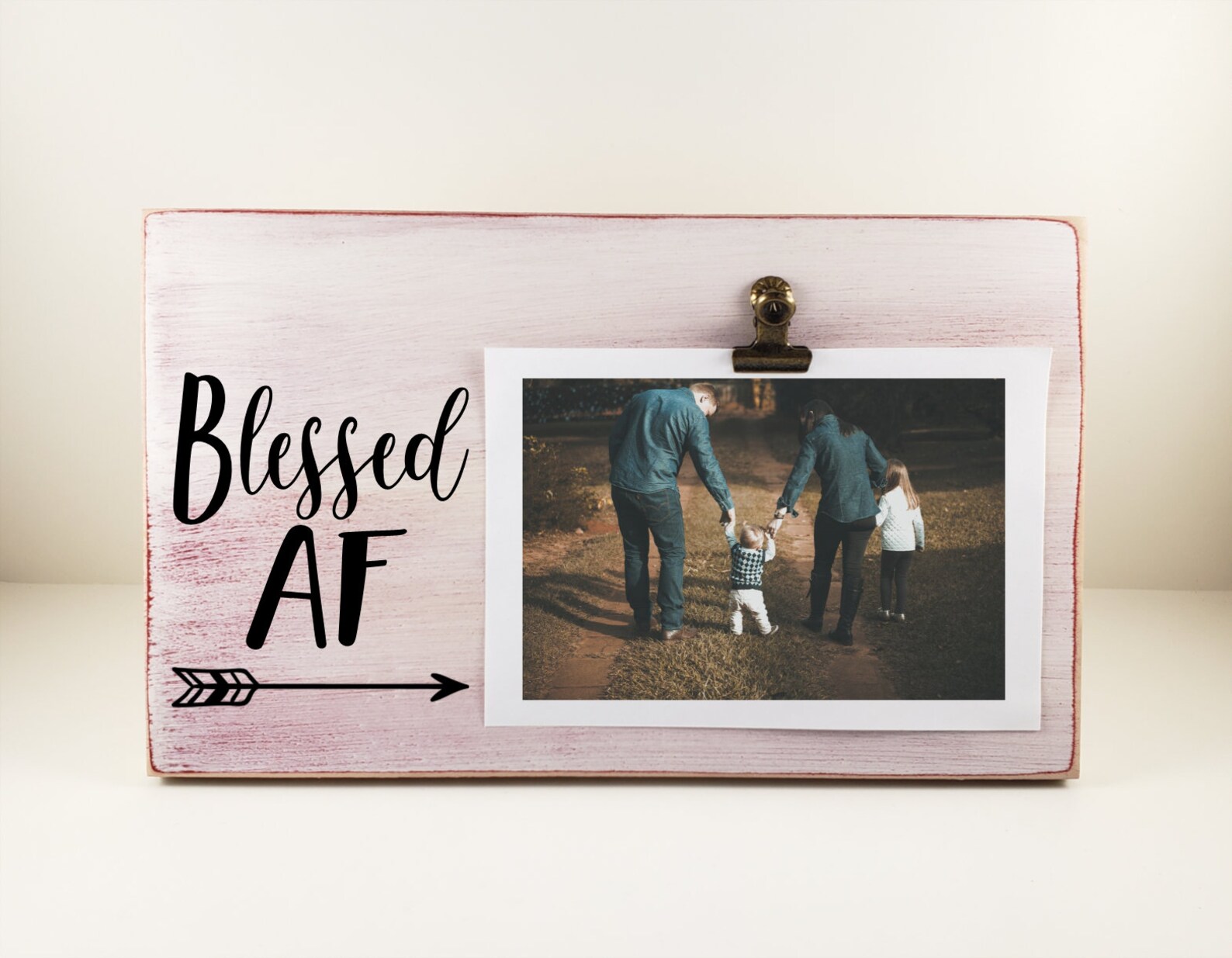 Blessed AF Personalized Frame, Custom Funny Wood Picture Frame, Gift ...