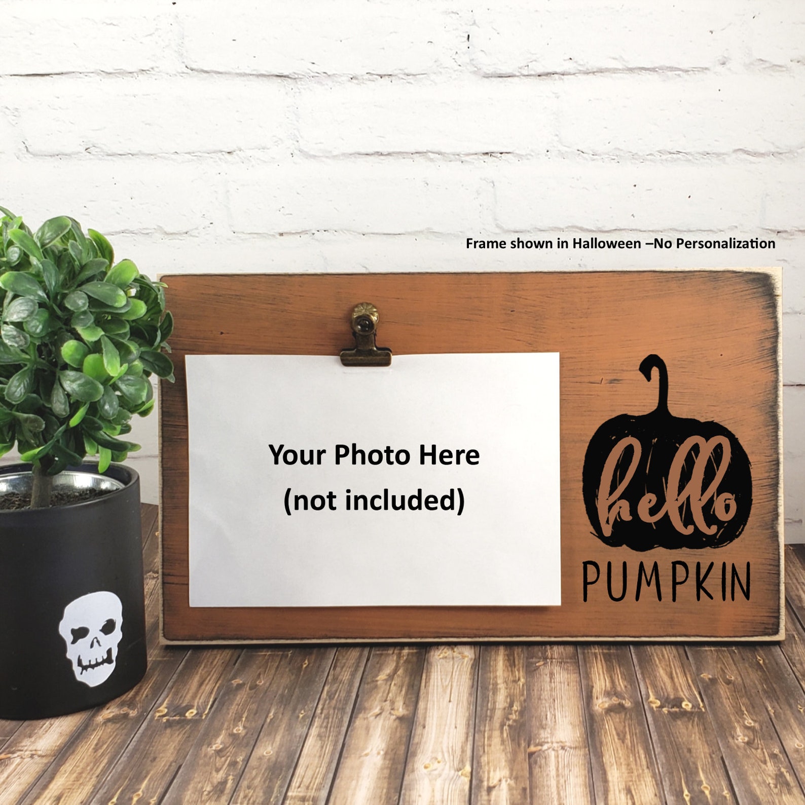 Halloween Picture Frame Hello Pumpkin Autumn Fall | Etsy