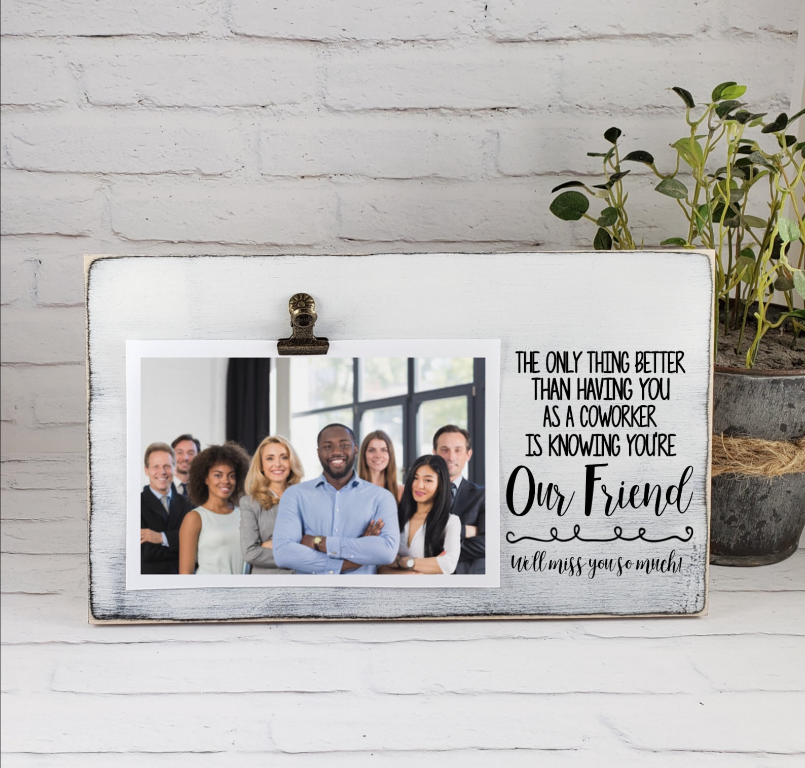 Coworker Gift Friend and Colleague Wooden Photo Frame - Etsy