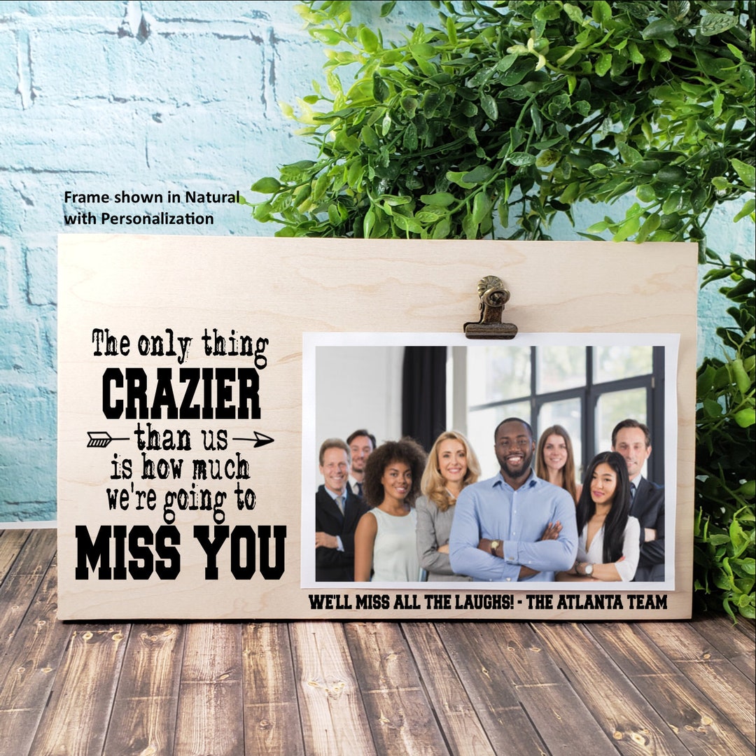 Going Away Gift, We Will Miss You Personalized Picture Frame, Boss ...