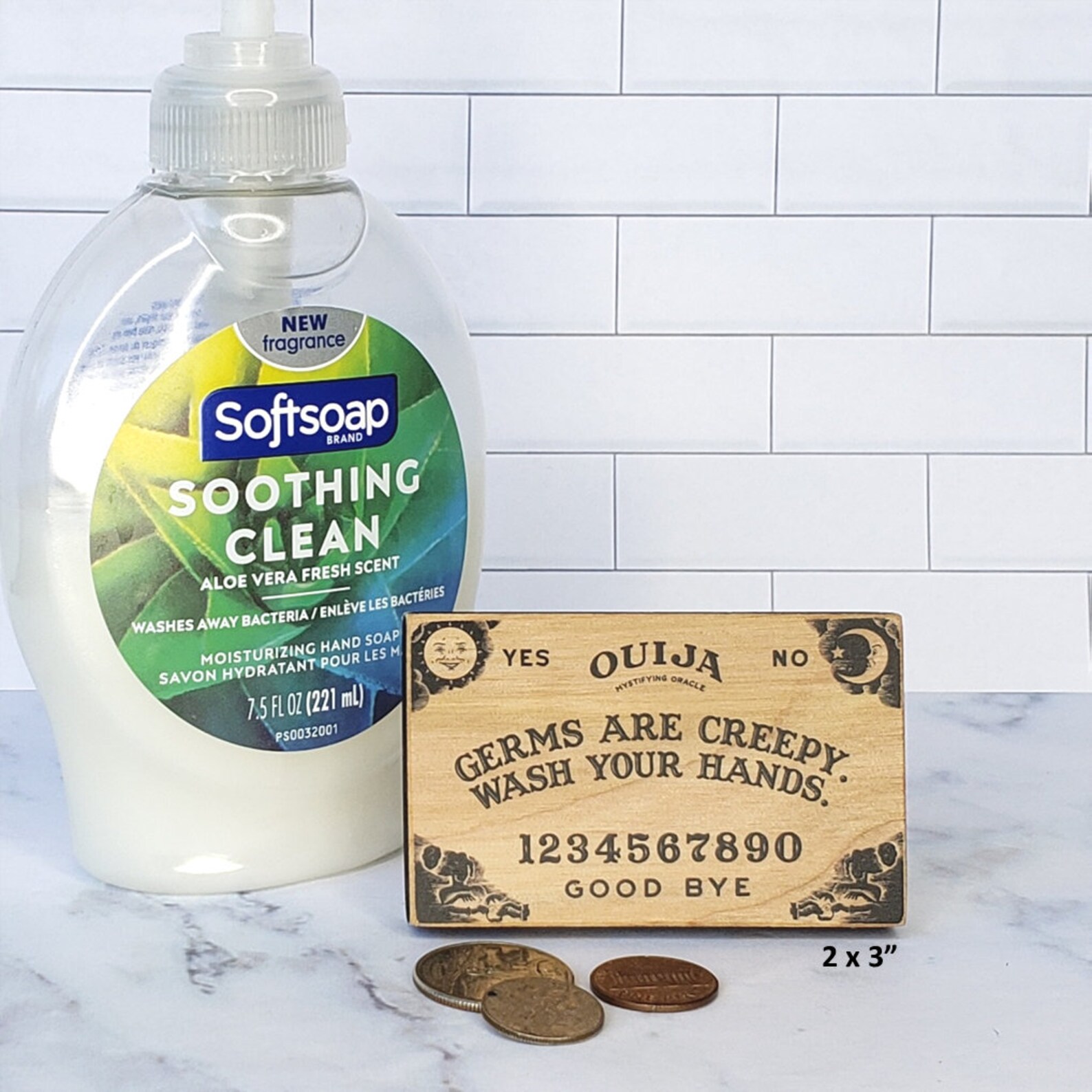 Germs Are Creepy Wash Your Hands Halloween Bathroom Ouija Board, Spirit ...