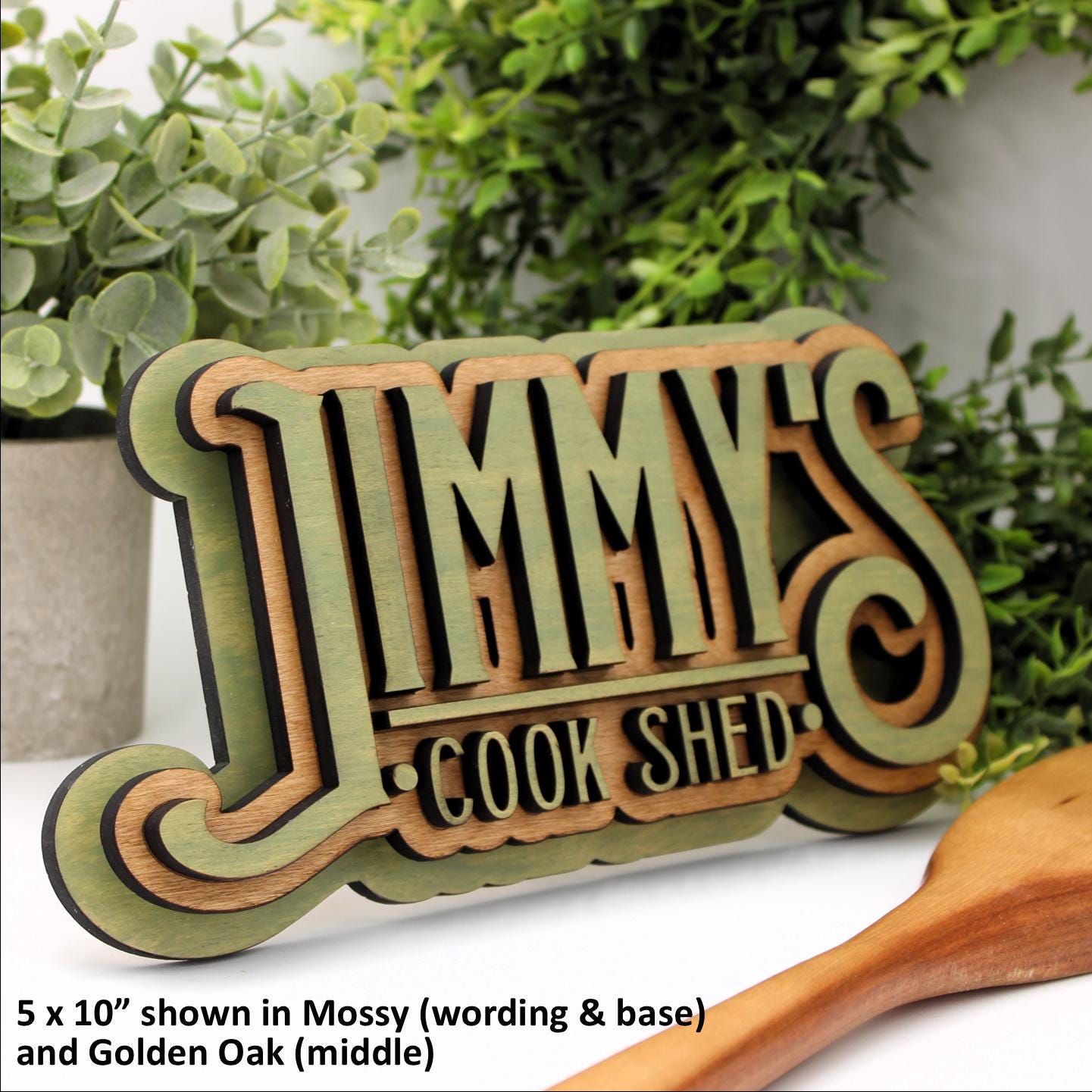Modern 3D Personalized Kitchen Sign – Custom Chef or Grill Decor Gift ...