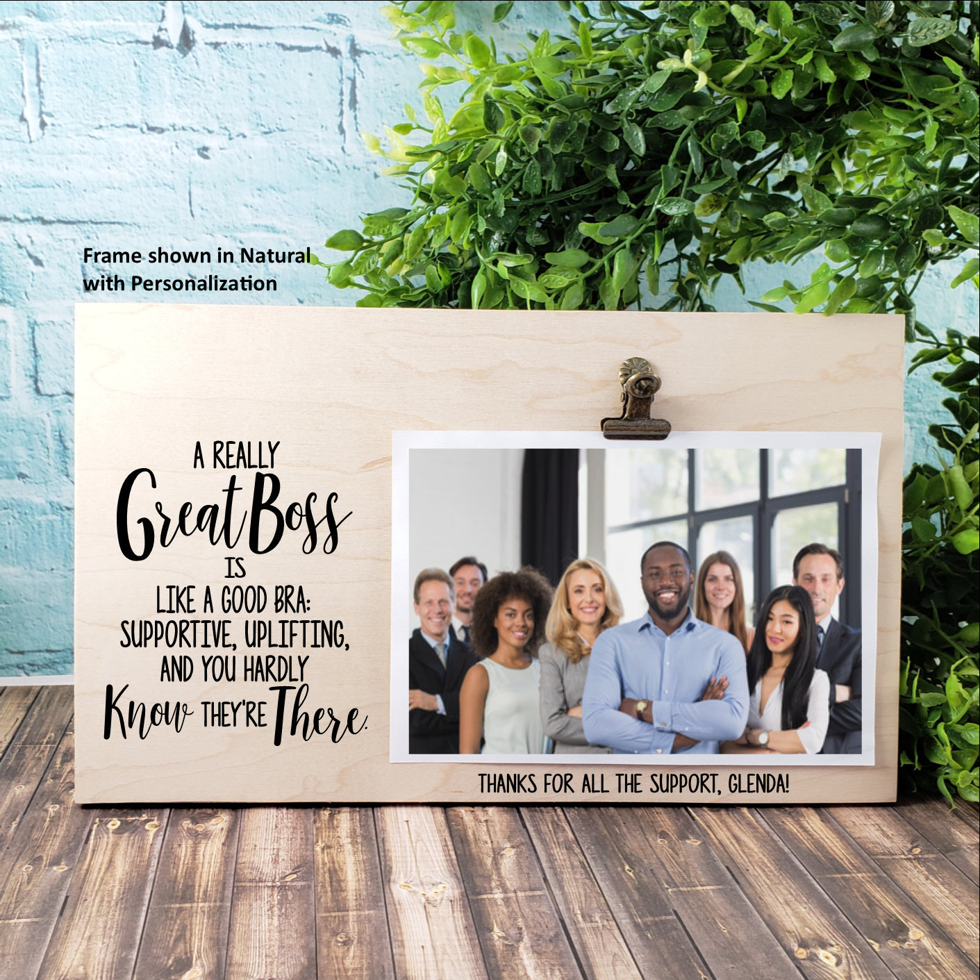 Gift for Boss, A Great Boss is Like a Bra Personalized Picture Frame ...
