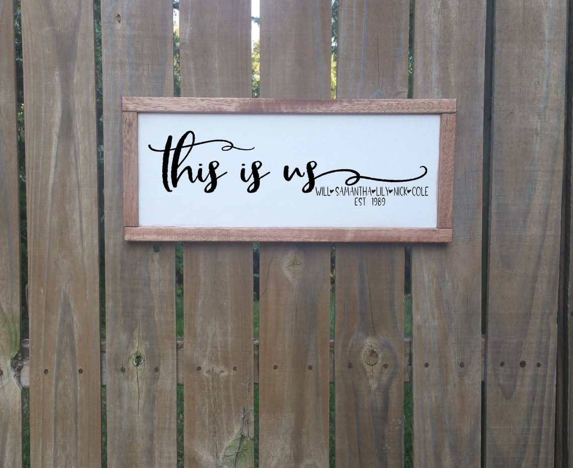 Personalized This is Us Wooden Farmhouse Sign Farm House | Etsy
