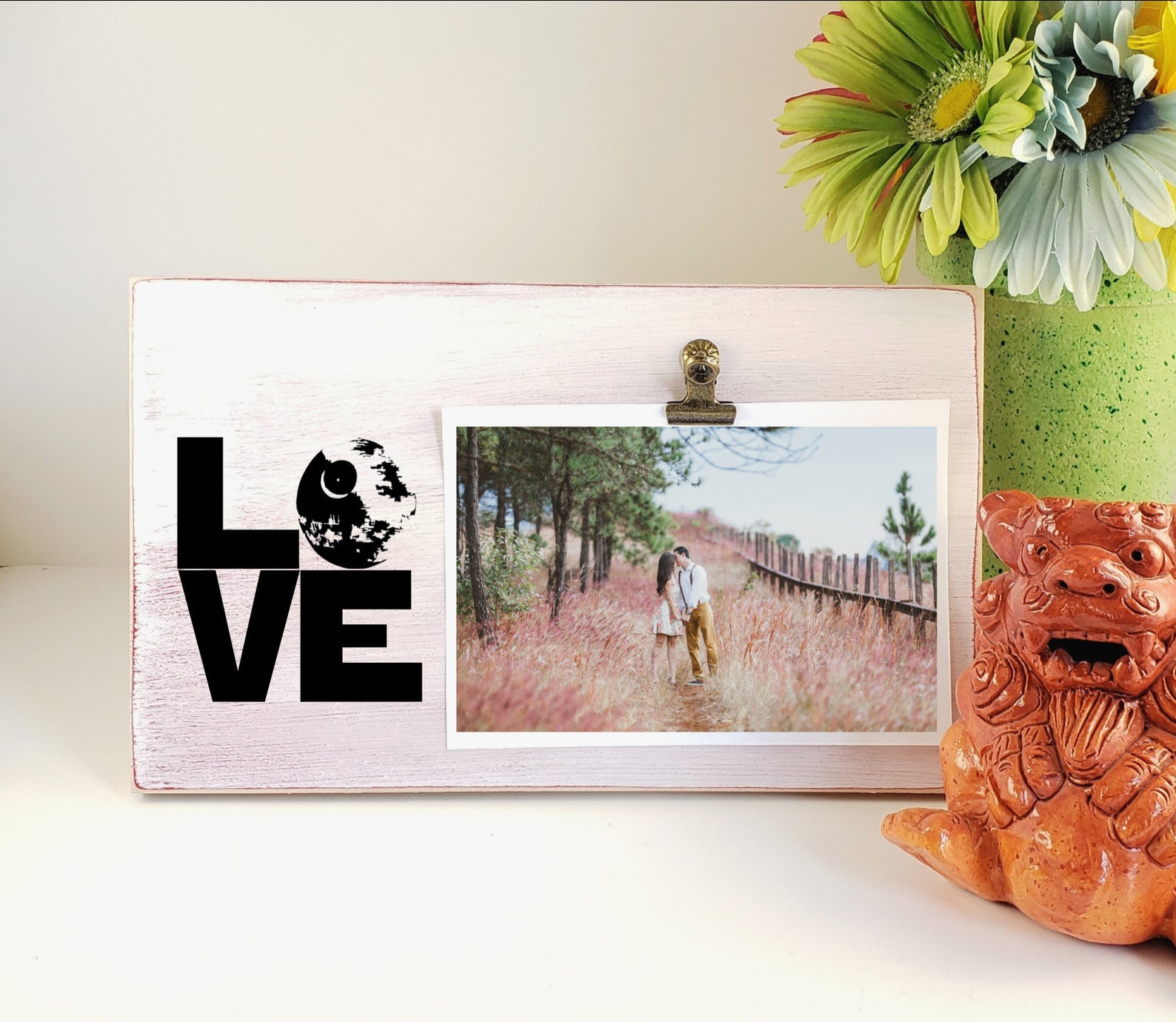 LOVE Star Wars Death Star Picture Frame, Personalized Wedding Gift ...