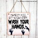 Halloween Wash Your Hands Wood Sign, Restroom Zombies Kill so Can Germs ...