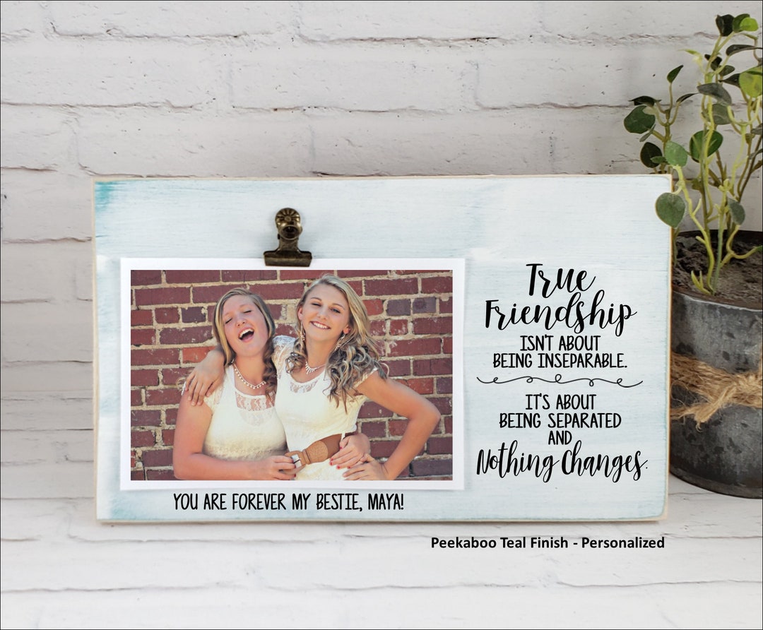 True Friendship Personalized Picture Frame, Roomie Goodbye Gift, Friend ...