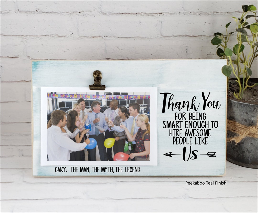 Gift for Boss, Thank You for Being a Smart Boss Picture Frame, Going ...