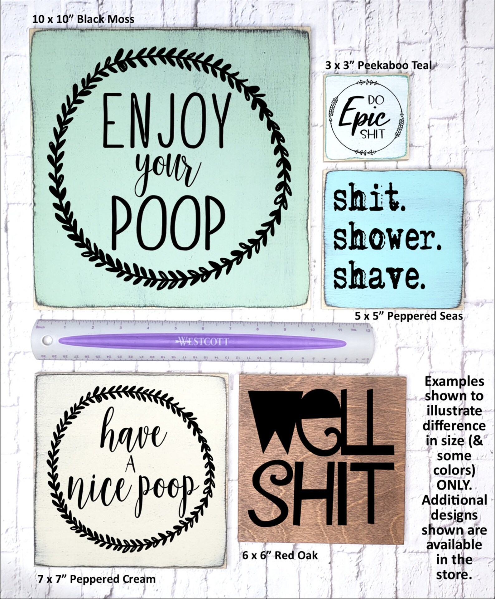 Do Epic Shit Wooden Sign, Funny Guest Bathroom Mini Sign, Powder Room ...