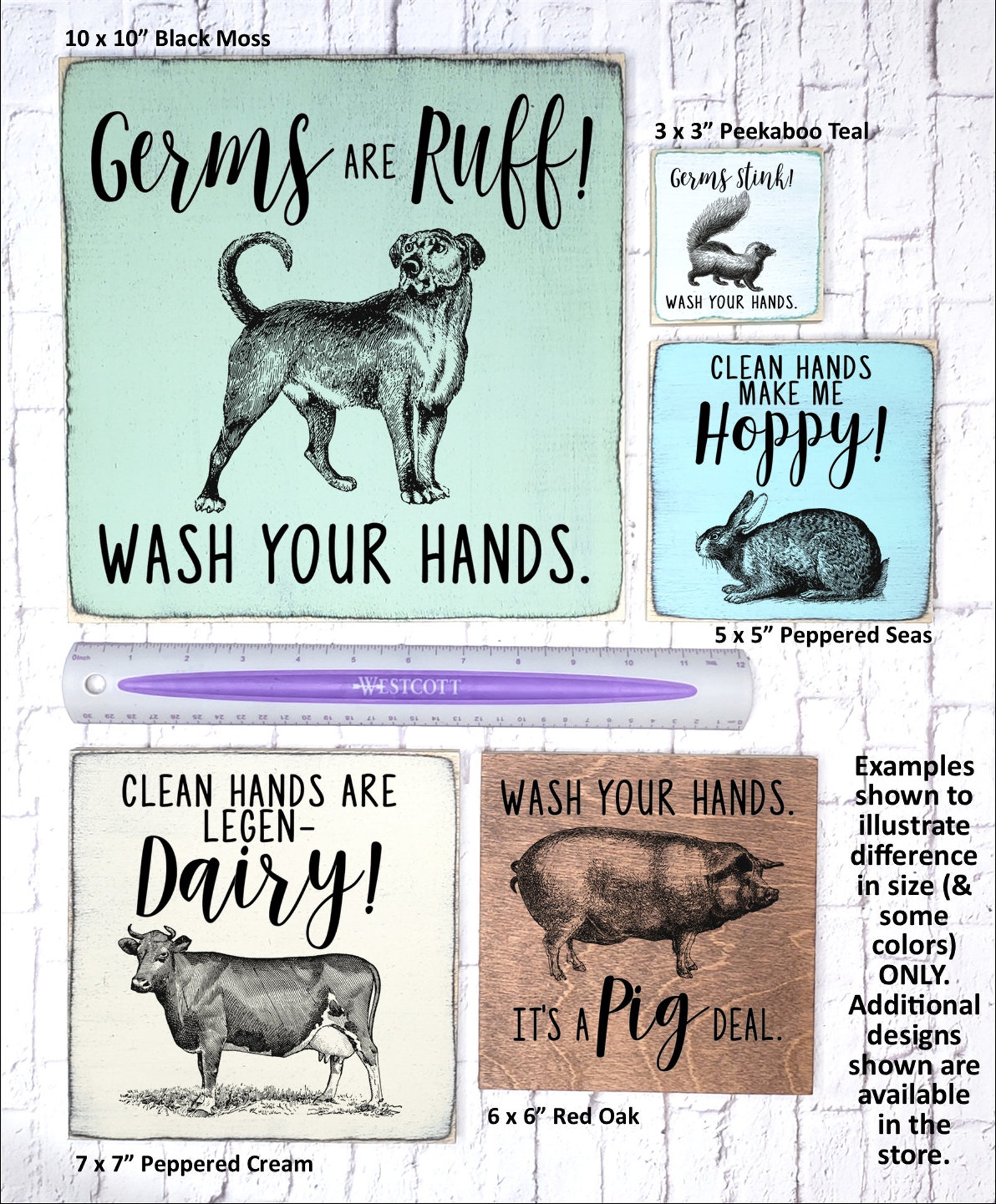 Wash Your Hands Its a Pig Deal Wooden Sign Hog Pig Sink Mini - Etsy