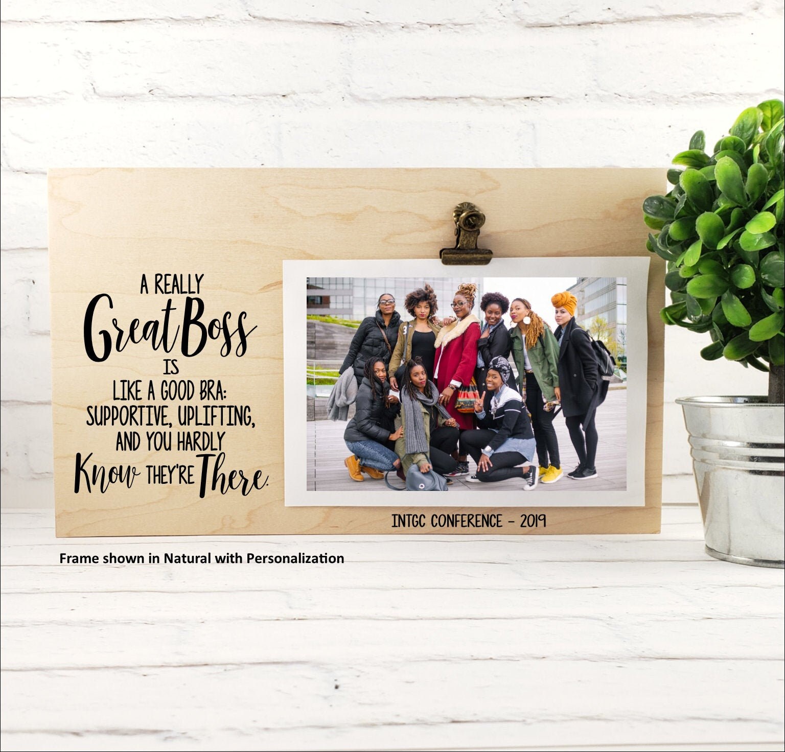 Gift for Boss, A Great Boss is Like a Bra Personalized Picture Frame ...