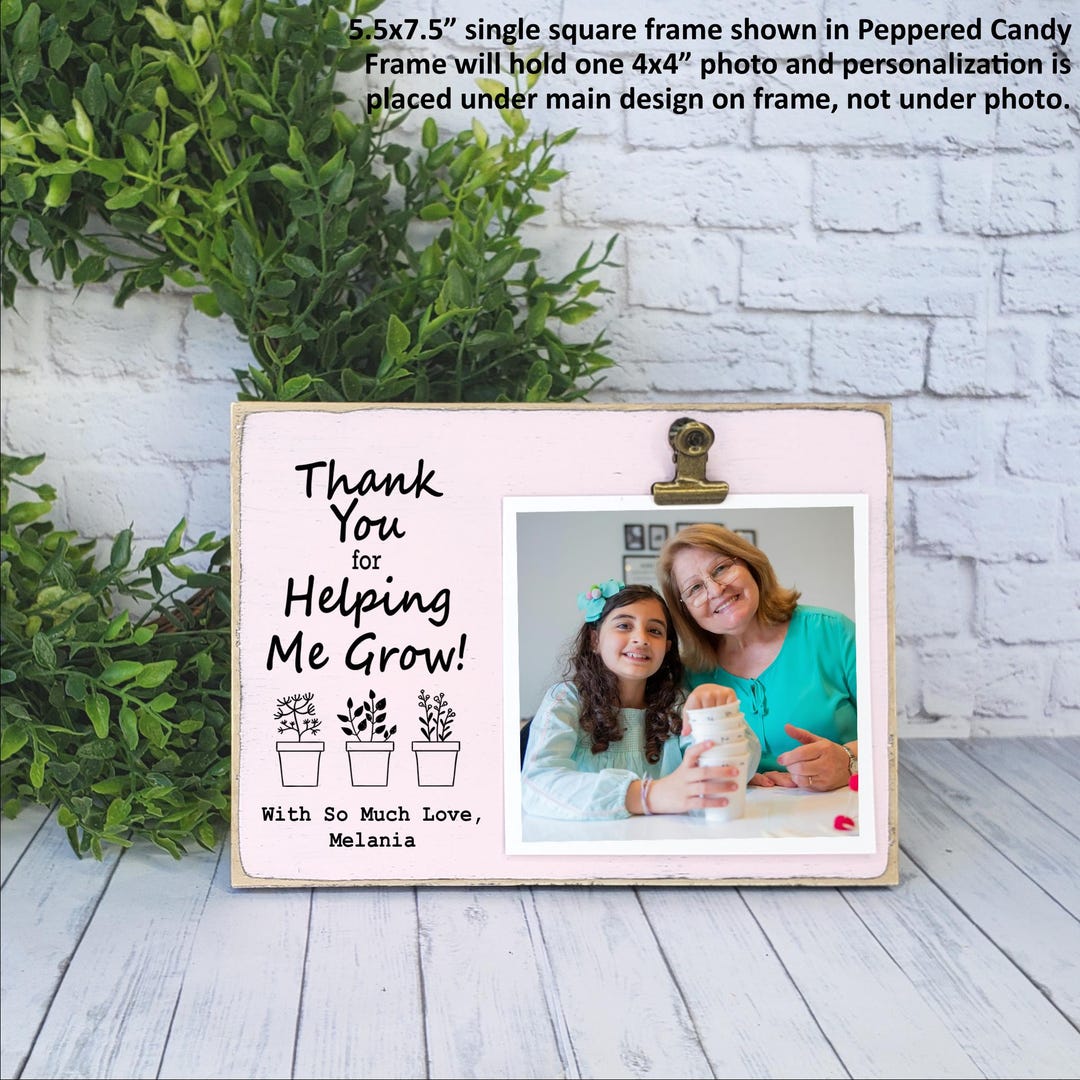 Personalized Thank You Picture Frame: Teacher, Babysitter, Nanny, Au ...