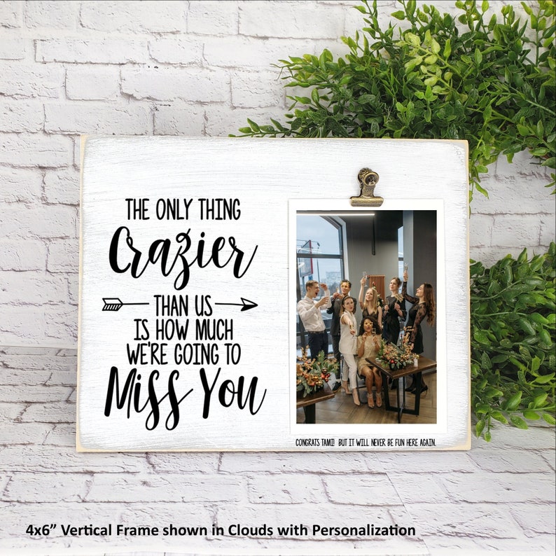 Going Away Gift, We Will Miss You Personalized Frame, Boss Leaving ...