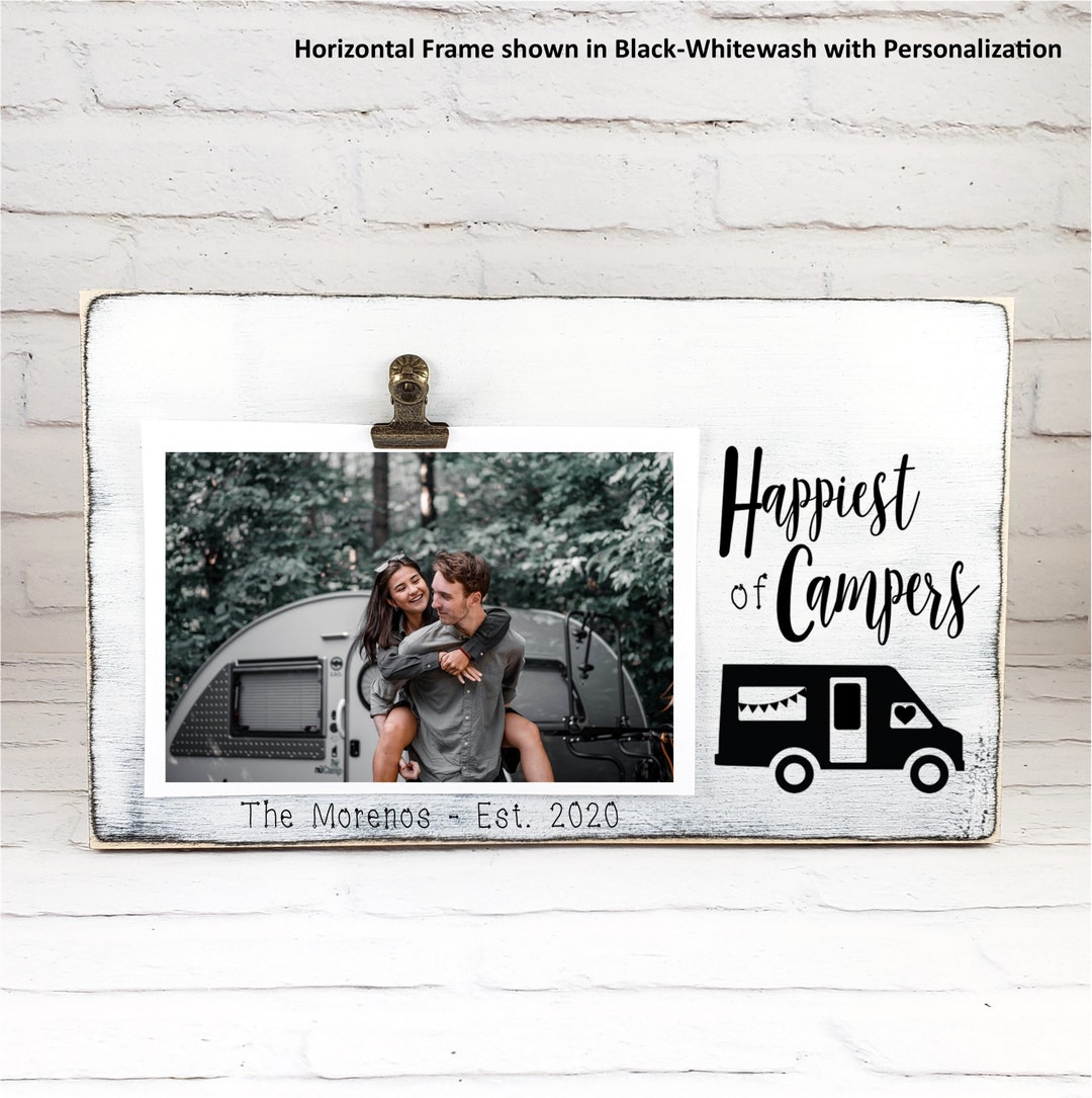 Happiest of Campers Picture Frame, Customized RV Picture Clip Photo ...