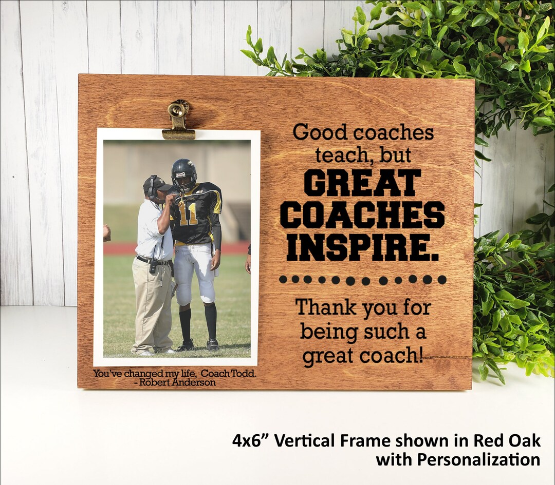 Great Coaches Inspire Personalized Frame, End of Year Coach Gift From ...