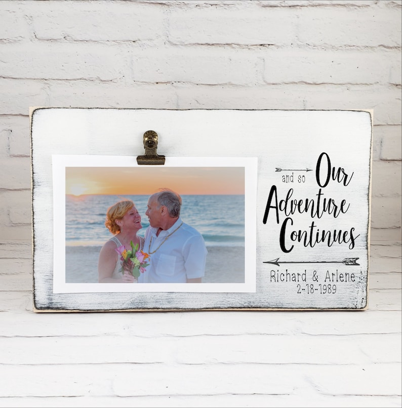 And so Our Adventure Continues Anniversary Picture Frame - Etsy