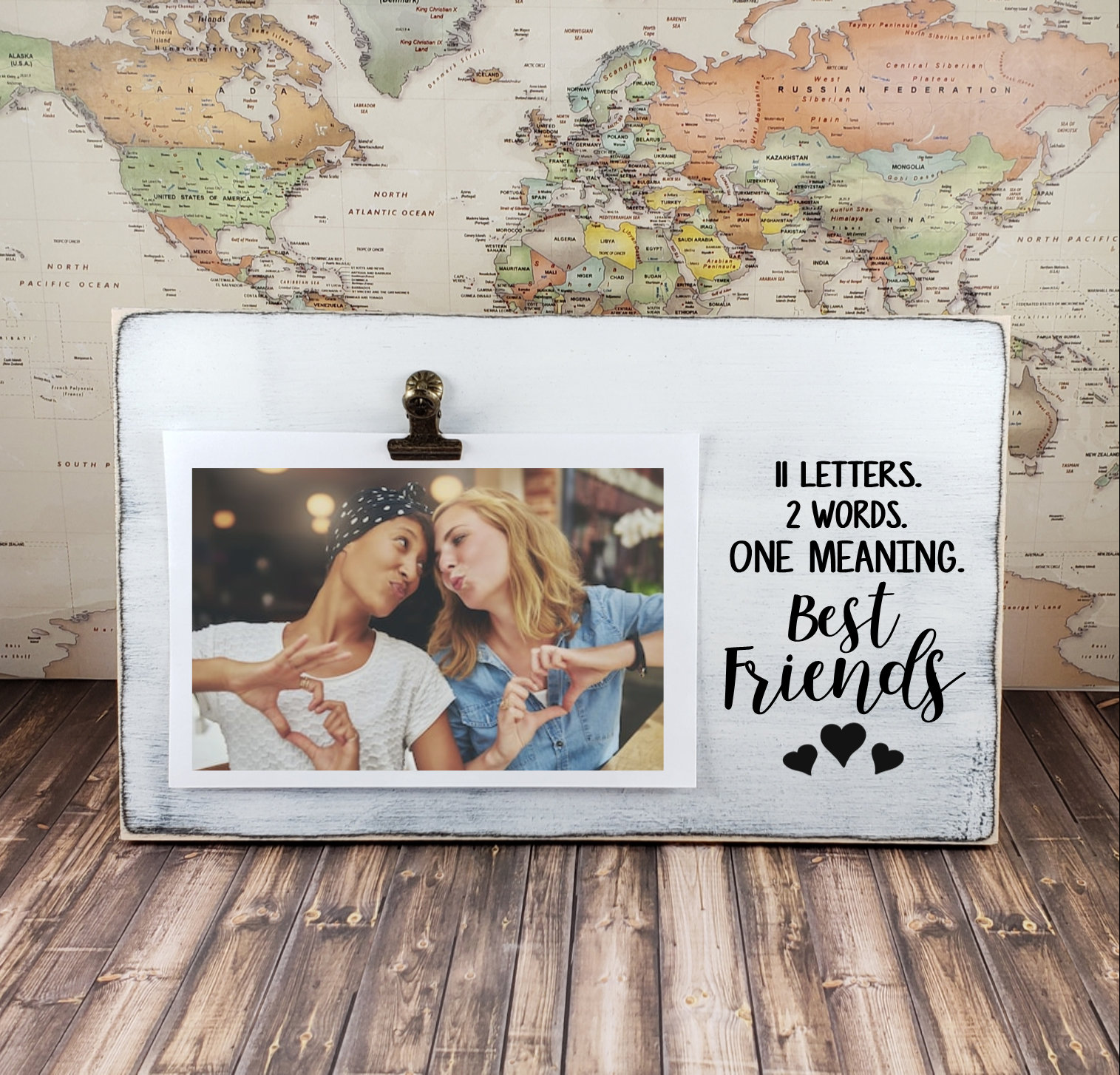 Best Friends Picture Frame, 11 Letters 2 Words 1 Meaning Personalized ...