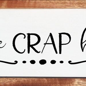 Home Crap Home Farmhouse Wooden Sign, Funny Framed Sign, Sarcastic Home ...