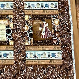 Coffee Time Quilt 58” X 72” With Custom Coffee Cups Quilting Patterns ...